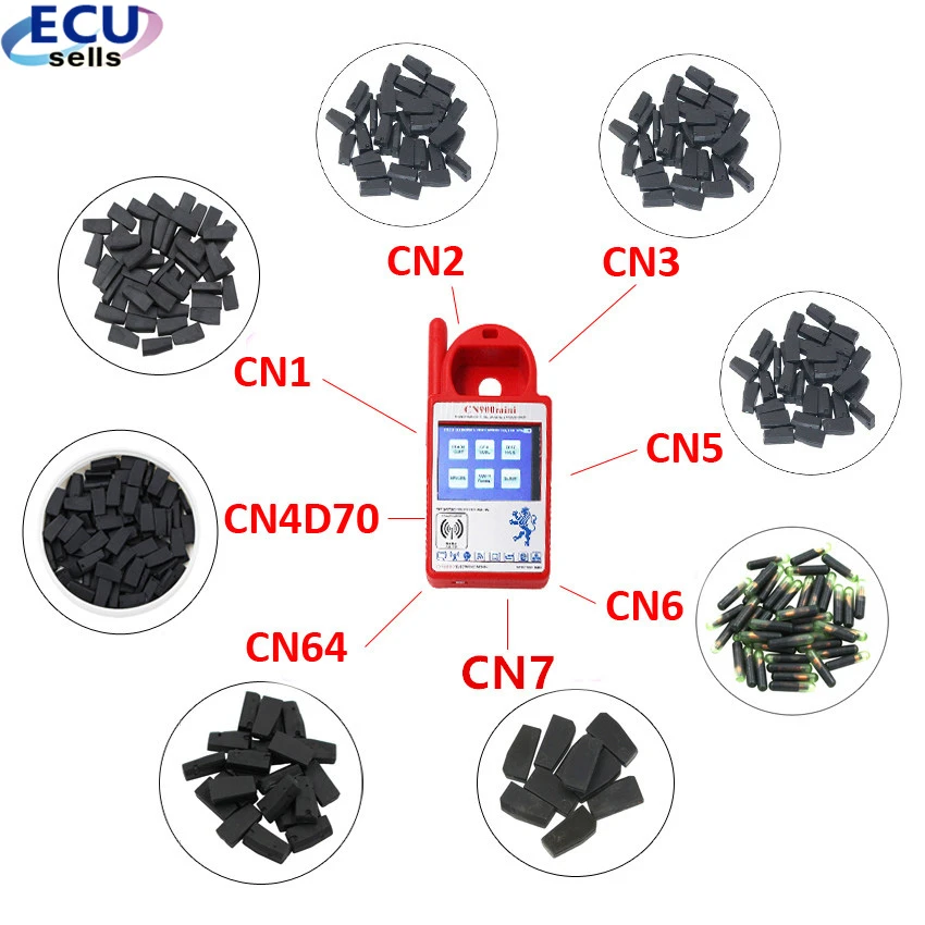 5ピース/ロットCN1 CN2 CN3 CN5 CN6 CN7 8A CN4D70車のキーのクローンチップ4C 4D ID46グラムID48 8AコピーチップCN900ためND900ミニキー ...