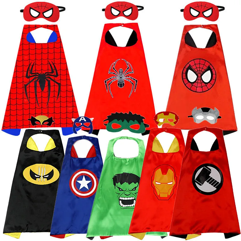 Child-Spiderman-Hulk-Iron-Man-Cloak-Cosplay-Boy-Girl-Halloween-Boy-Girl ...