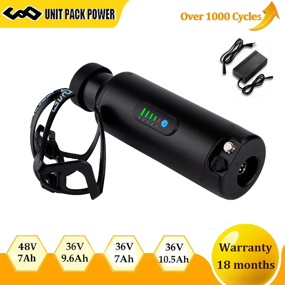 UNIT PACK POWER Bottle Ebike Battery 36V 48V 7Ah 10Ah Electric Bicycle ...