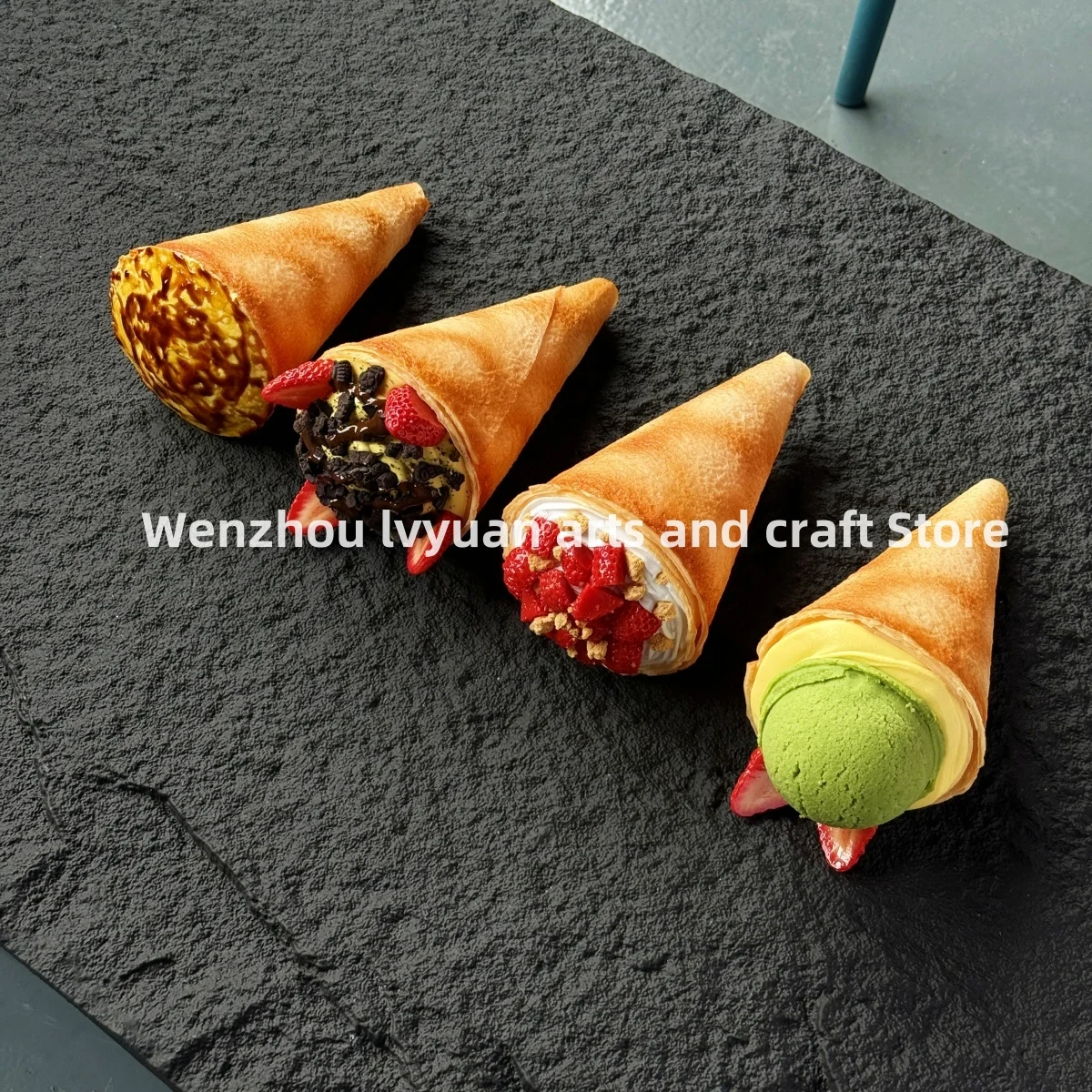 Fake Crepe Cone - Realistic Sweet Waffle Roll Model, Photography ...