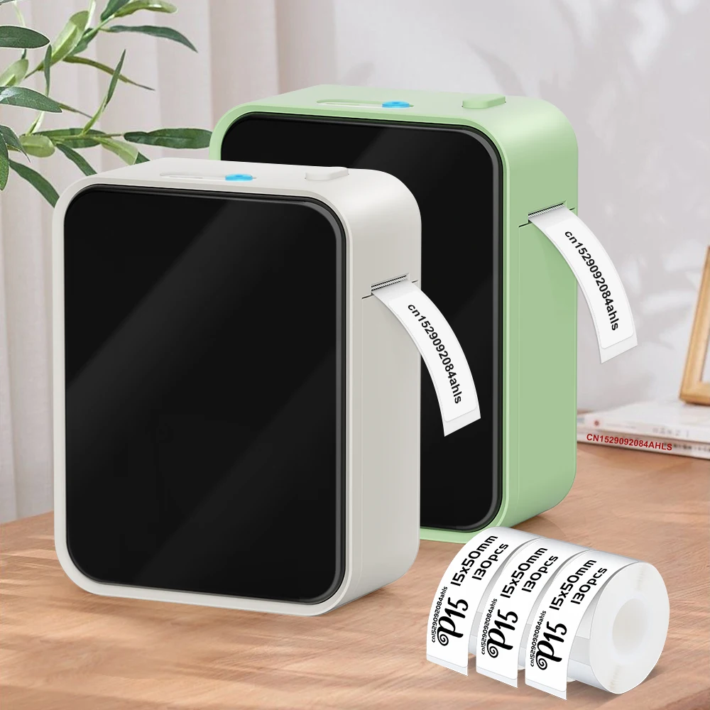 Mini-Thermo-drucker-p15-Etiketten-drucker-tragbare-Bluetooth-Aufkleber ...