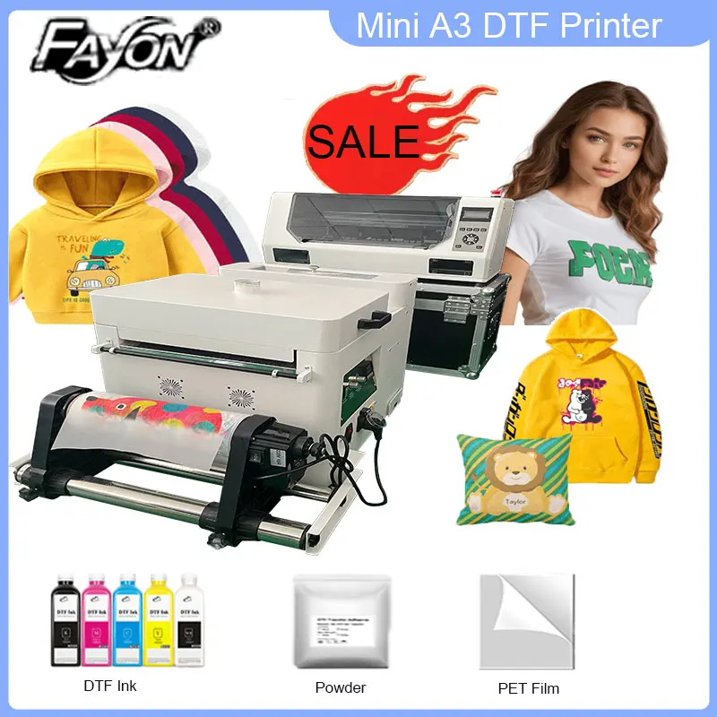 White-Color-A3-DTF-Printer-Single-Dual-XP600-Printhead-Universial-30cm-Low-Price-Inkjet-Printing ...