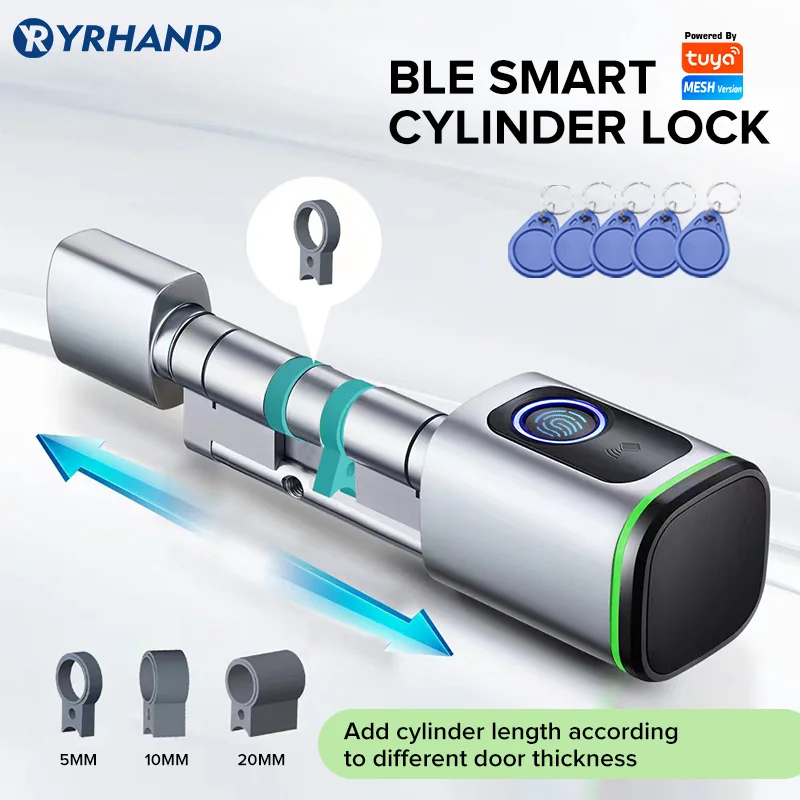 Tuya-APP-Fingerprint-RFID-Card-Bluetooth-Euro-Cylinder-Smart-Door-Lock ...