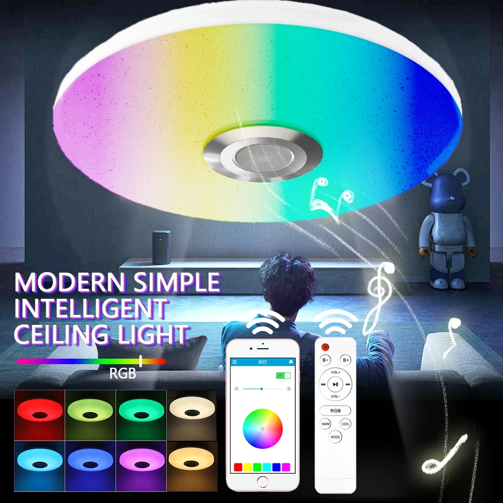 LED-Ceiling-Light-Dimmable-Round-Ceiling-Lamp-Fixture-with-Intelligent ...