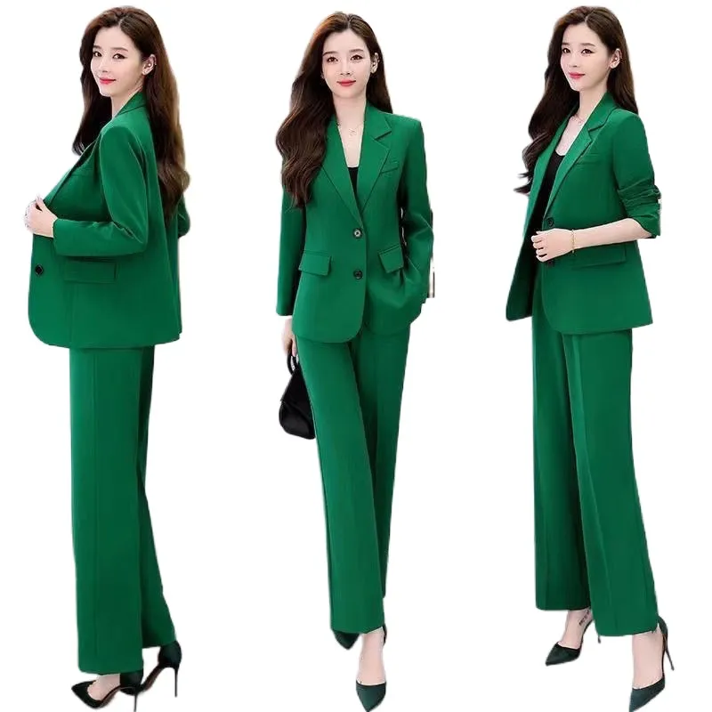 Traje profesional de moda para mujer, conjunto de dos piezas coreano ...