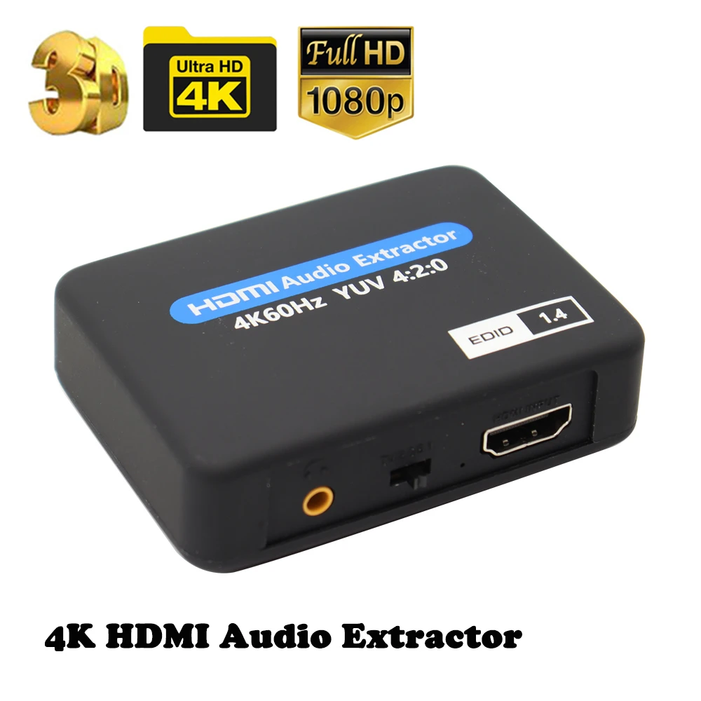 Extractor de Audio compatible con HDMI, 4K X 2K, HDMItoHDMI óptico TOSLINK SPDIF + 3,5mm ...