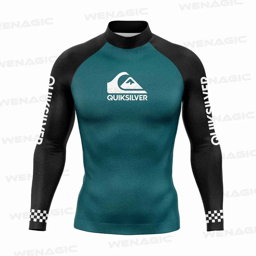 Roupas-masculinas-de-surf-de-manga-comprida-mai-prote-o-UV-camiseta ...