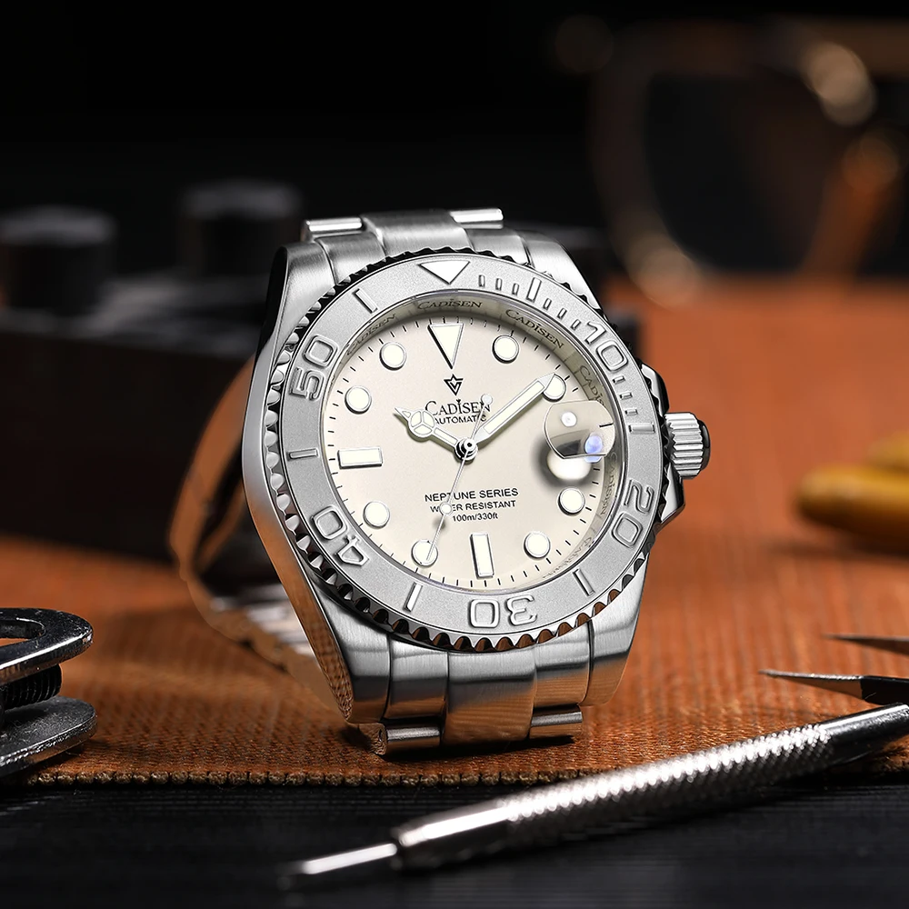 CADISEN 2023 New Luxury Automatic Watch For Men Mechanical Wrist watch Men NH35A 10Bar ...