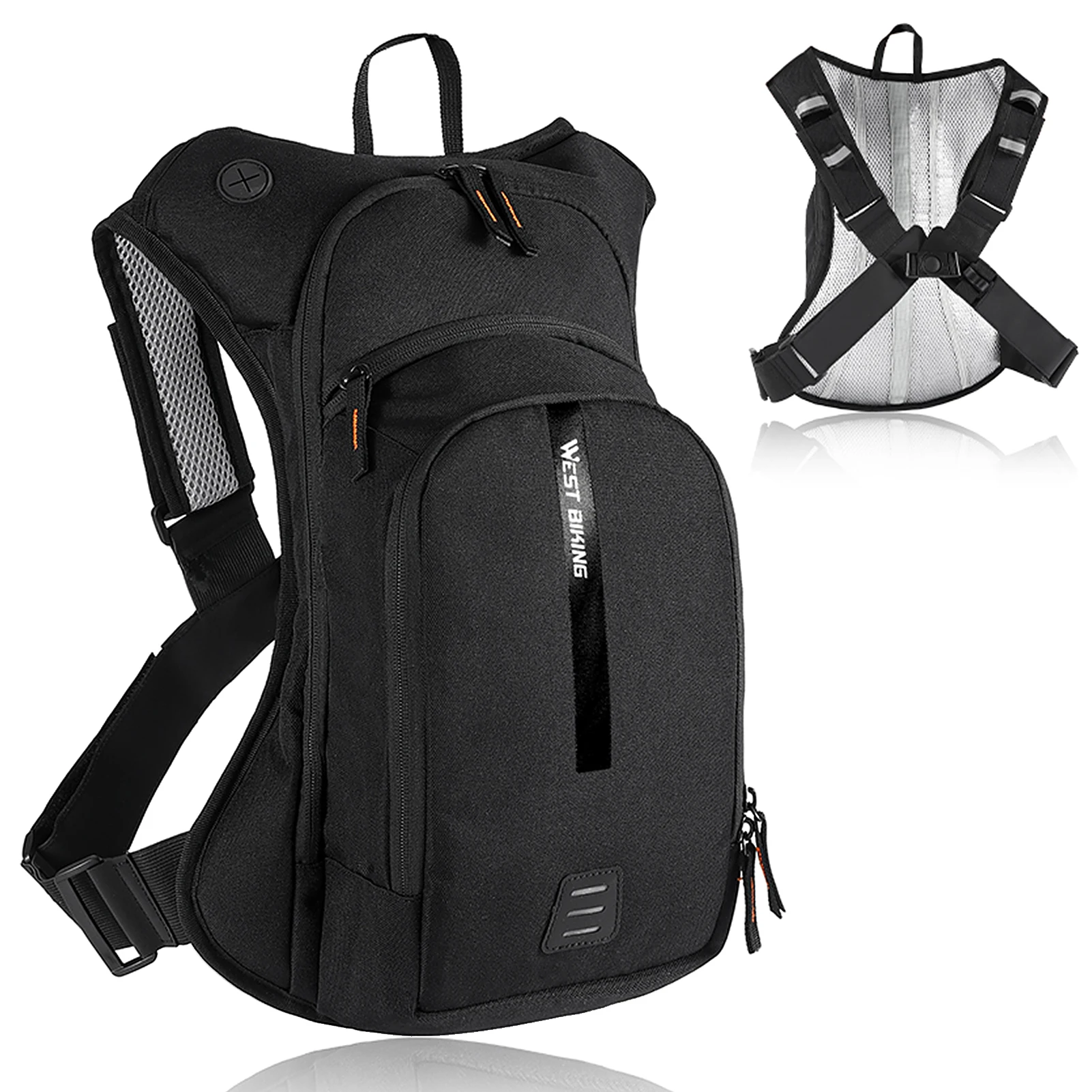 10L Bike Backpack Safety Cycling Bag with Reflective Strips Outdoor ...
