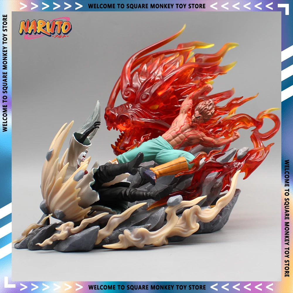 Naruto-Anime-Figura-Brinquedos-Modelo-Pode-Guy-VS-Uchiha-Madara ...