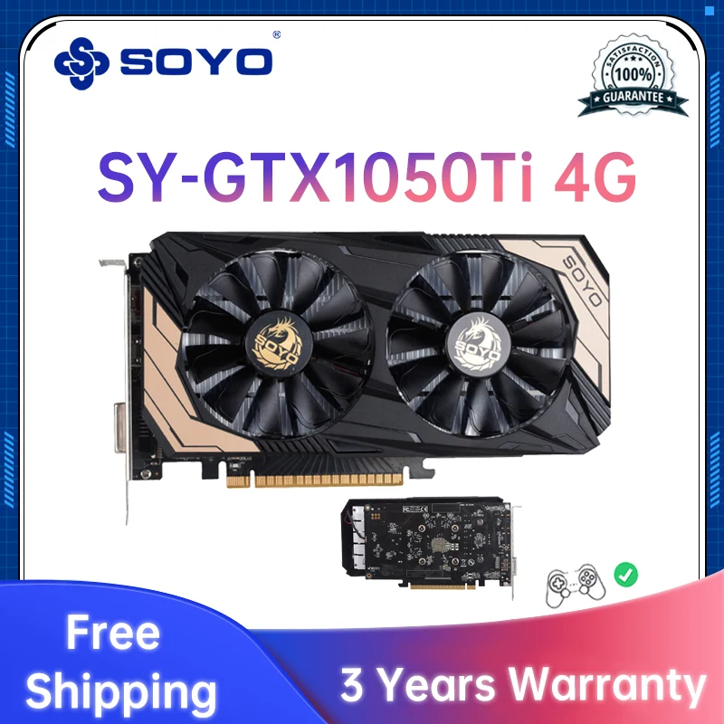 Soyo Geforce Gtx1050ti Monarch Dragon 4g Graphics Card Gddr5 Memory ...
