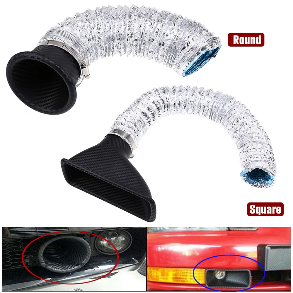 Car-Universal-Cold-Air-Intake-Pipe-Kit-for-Front-Bumper-ABS-Plastic ...