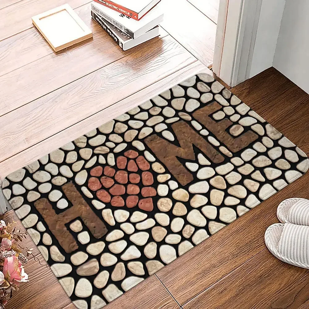 3D-Cobblestone-Welcome-Home-Pattern-Entrance-Door-Mat-Bathroom-Living ...