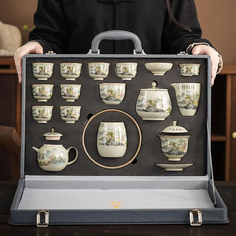 Portable-Porcelain-Travel-Tea-Set-Kung-Fu-Luxury-Gift-Minature ...