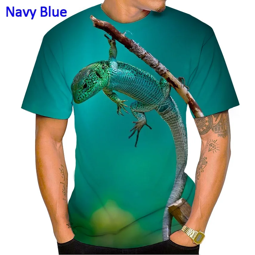 Shirt Lizard Print | Short Sleeve Shirt Lizard | Tee Shirt Fashion ...