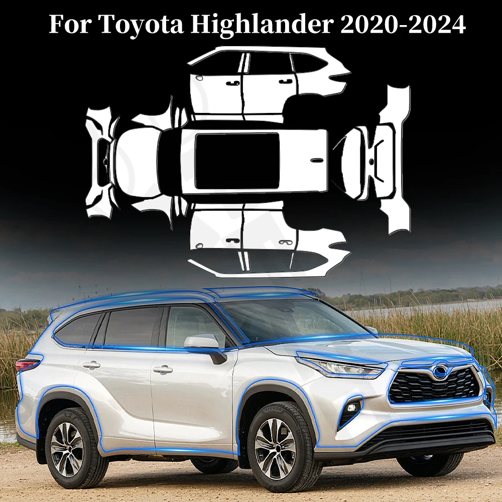 For Toyota Highlander 2020-2025 Anti-scratch TPU Paint Protection Film ...