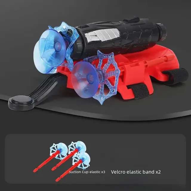 Children’s Superhero Spiderman Toy Gun Wall-mounted Soft Spring-loaded ...