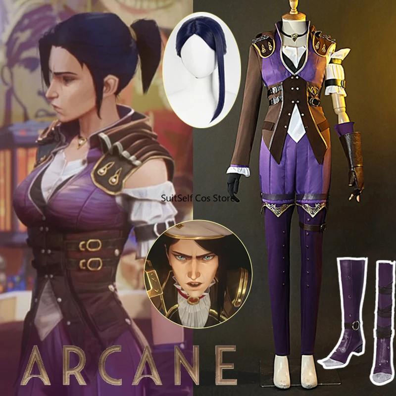 Anime-Arcane-2-Caitlyn-Kiramman-Cosplay-Wig-LOL-Costume-Props-The ...