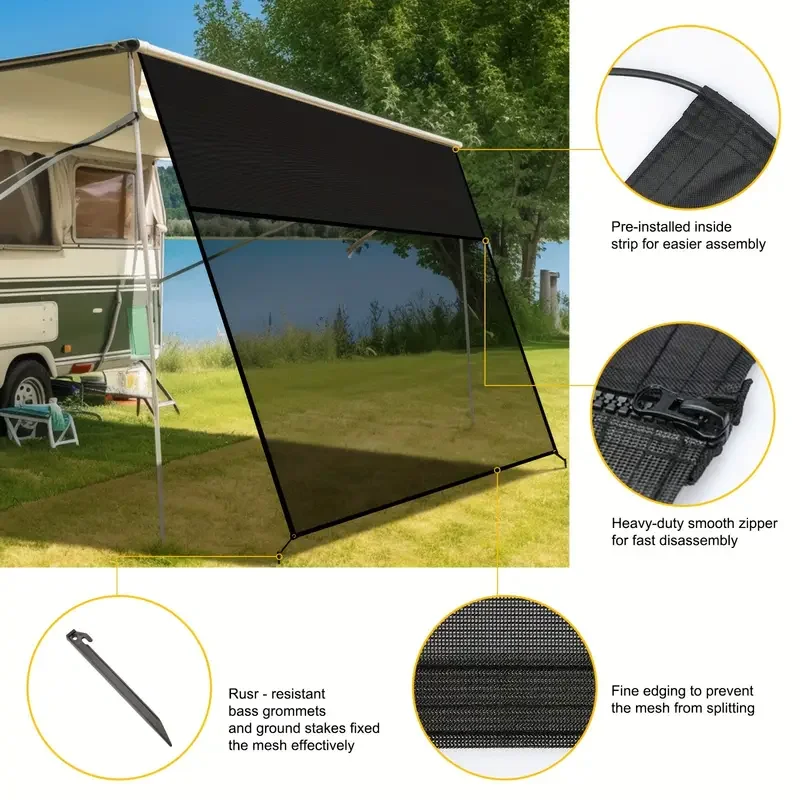 8-X15-3-Automobile-Awning-Mesh-RV-Sunshade-UV-Shield-Privacy-Screen-RV ...