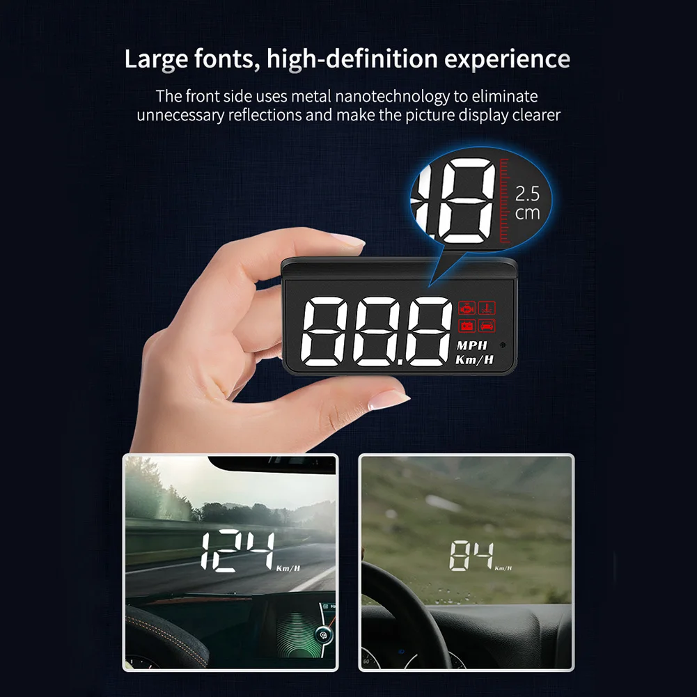 Electronics Hud Projector Car Obd2 Head-up Display Digital Speedometer ...