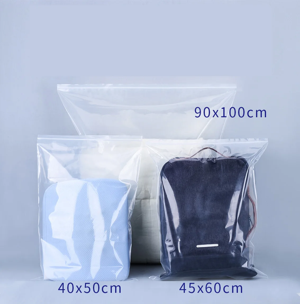 10Pcs-9-30-Silk-Clear-PE-Zip-Lock-Plastic-Bags-Extra-Large-Reclosable ...