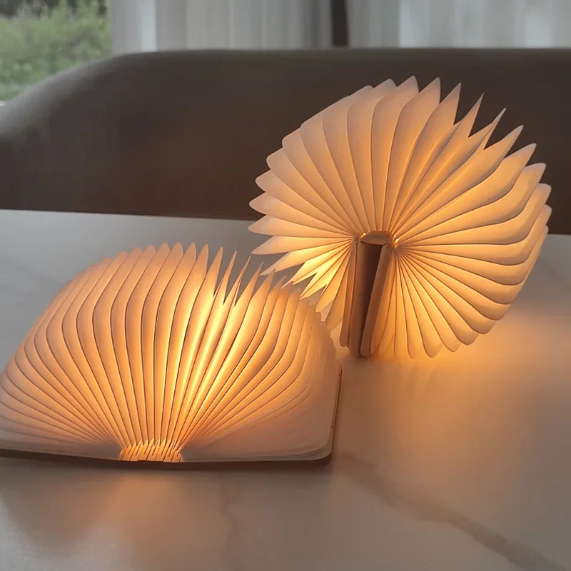 3D-Folding-Creative-LED-Night-Light-RGB-Color-USB-Recharge-Wooden-Book ...