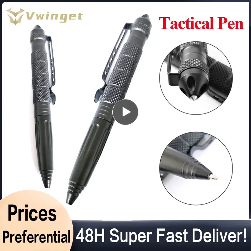 1-5PCS-High-Quality-Metal-Military-Tactical-Pen-School-Student-Office ...