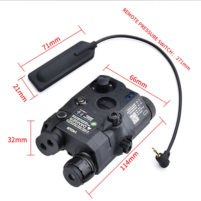 Picatinny Rail Laser Airsoft PEQ15 Laser & Flashlight Combo | Red/Green ...