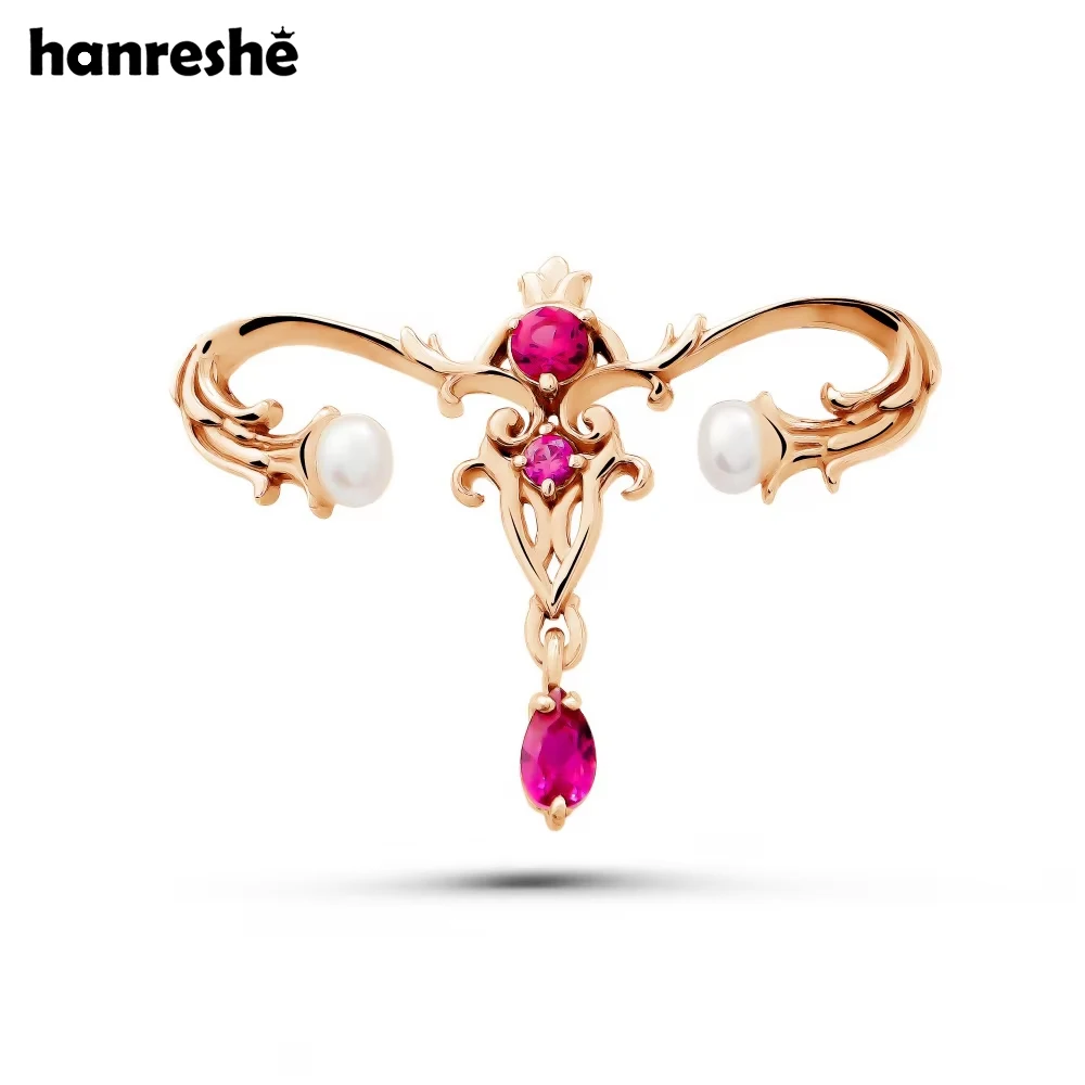 Hanreshe Woman's Womb Medical Luxury Brooch Inlaid Crystal Pearl Charm ...