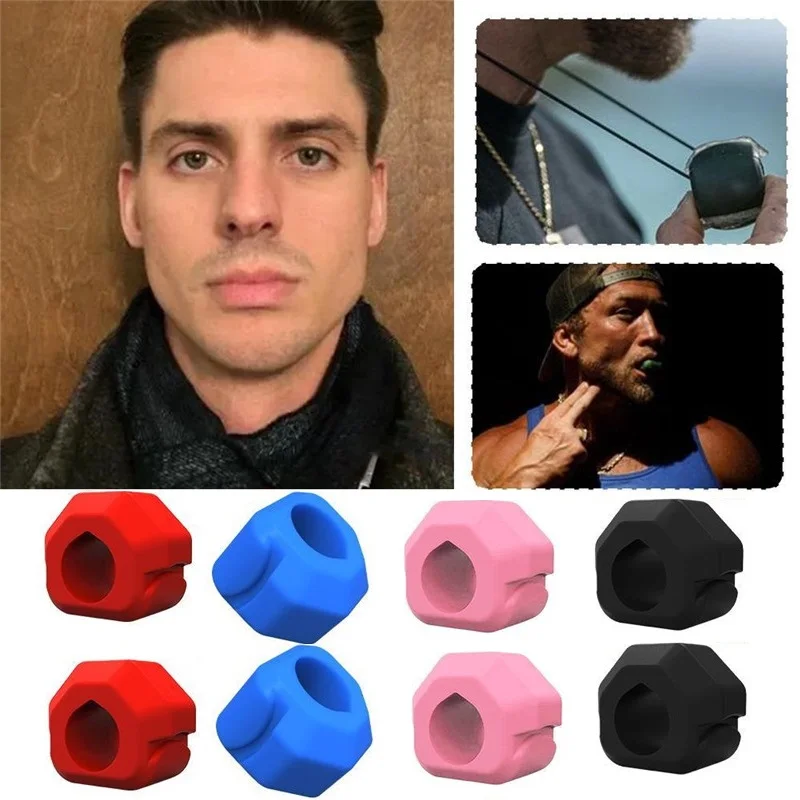 2PC Silica Gel Face Fitness Ball Jaw Exerciser Facial Toner Reduce ...