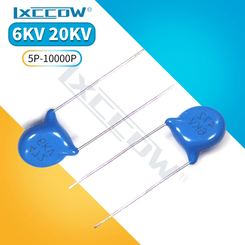 5pcs 6KV 6000V 5PF/10PF/18PF/22PF/33PF/47PF/100PF/470PF/1000PF/2.2NF ...