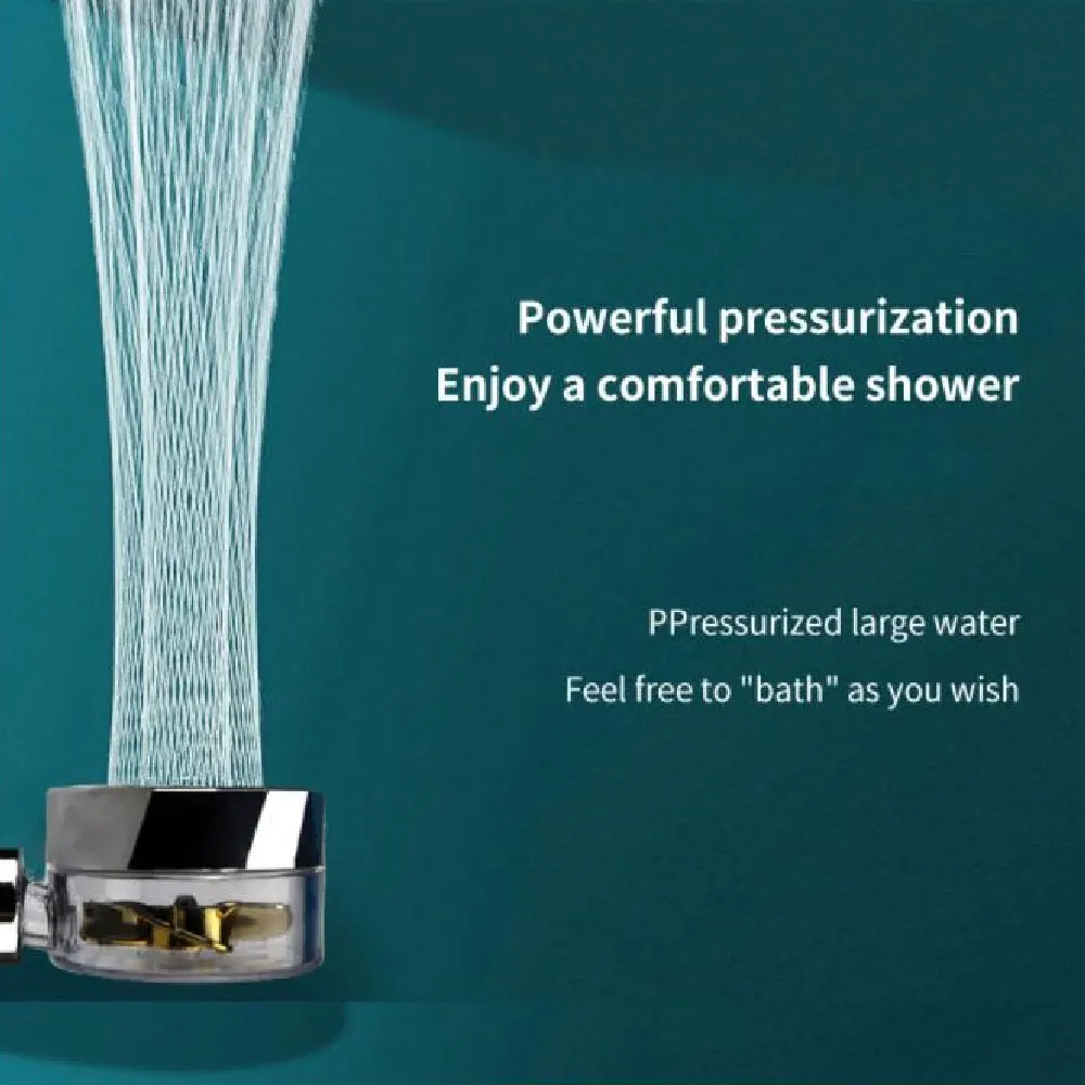 POMMEAU DE DOUCHE,Set A Purple--Pomme de douche Turbo Power, rotation à 360 degrés, hélice ...