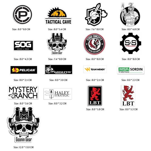 Car Stickers Sets Tactical Pegatinas 17Pcs/Set Laptop Decals Waterproof ...