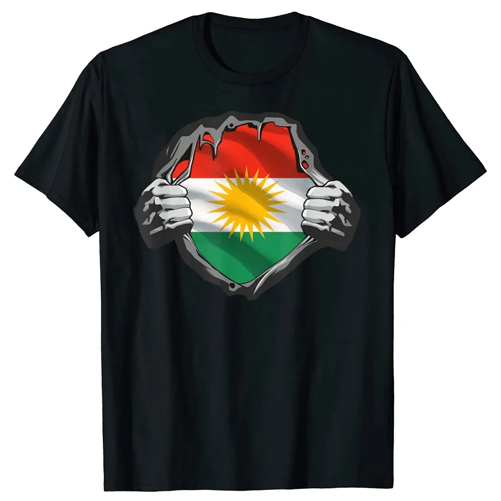 Funny Kurdistan Kurdish Kurds Flag T Shirts Summer Graphic Cotton ...