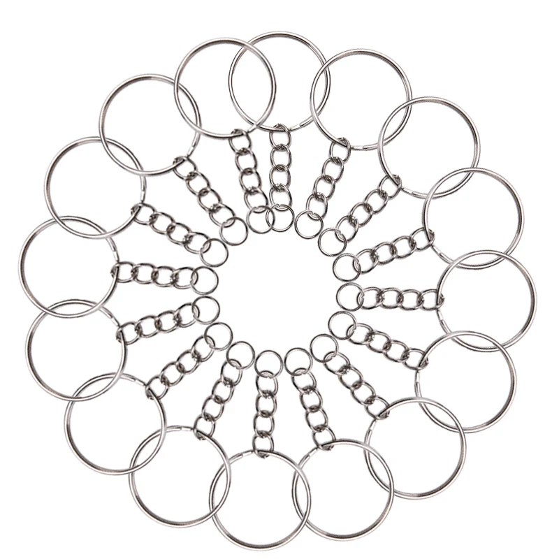 100pcs Keyring Keychain Split Jump Rings Bulk Ring Diy Jewelry Key ...