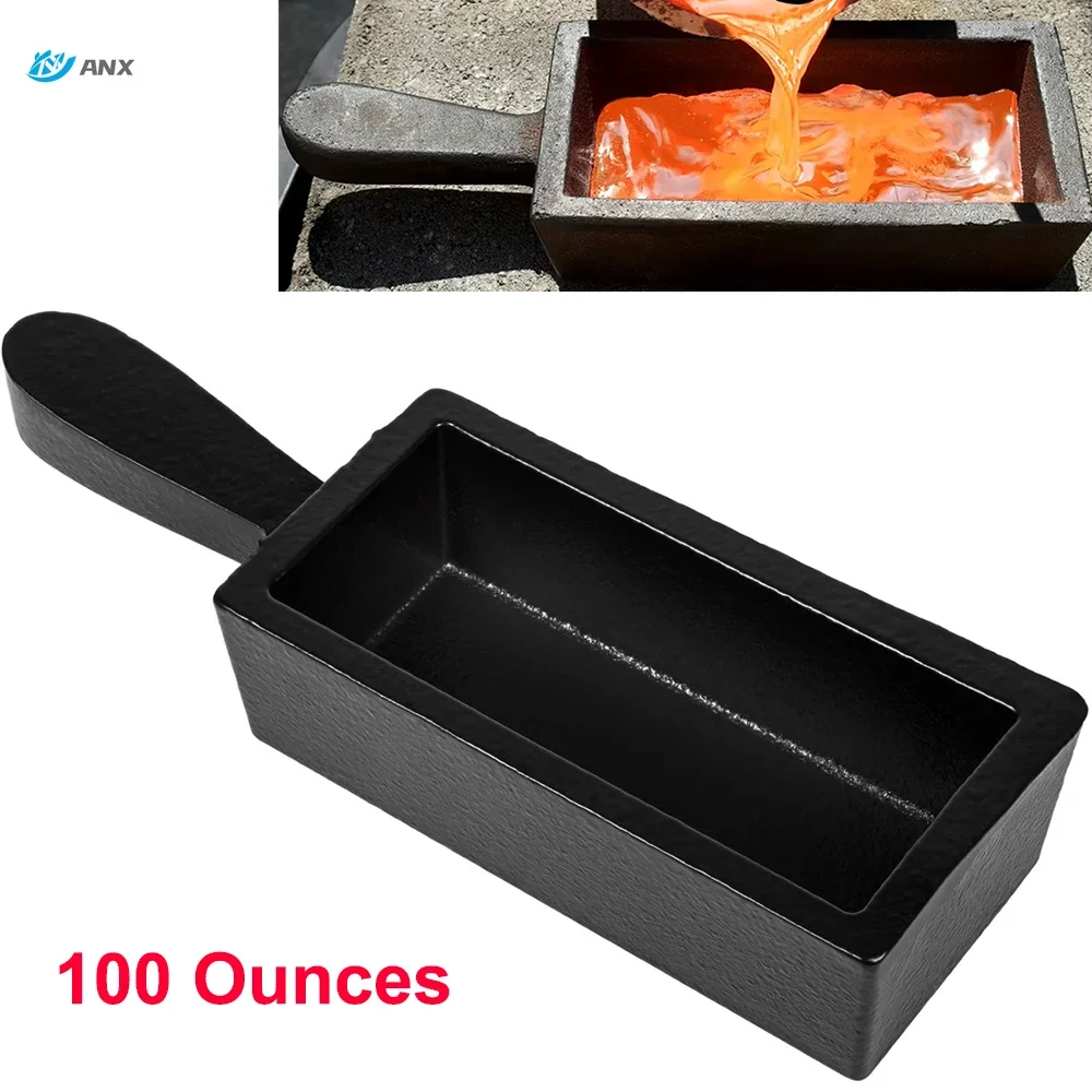 ANX 100oz Troy Ounce Gold Bar Loaf Cast Iron Ingot Mold for Custom ...