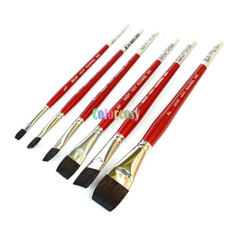 NEEF Alvaro 4400 Needle Squirrel Taklon Rigger Short Handle Artist ...