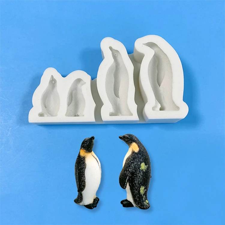 Original Antarctic Little Penguin Foggy Drop Glue Decorative Silicone ...