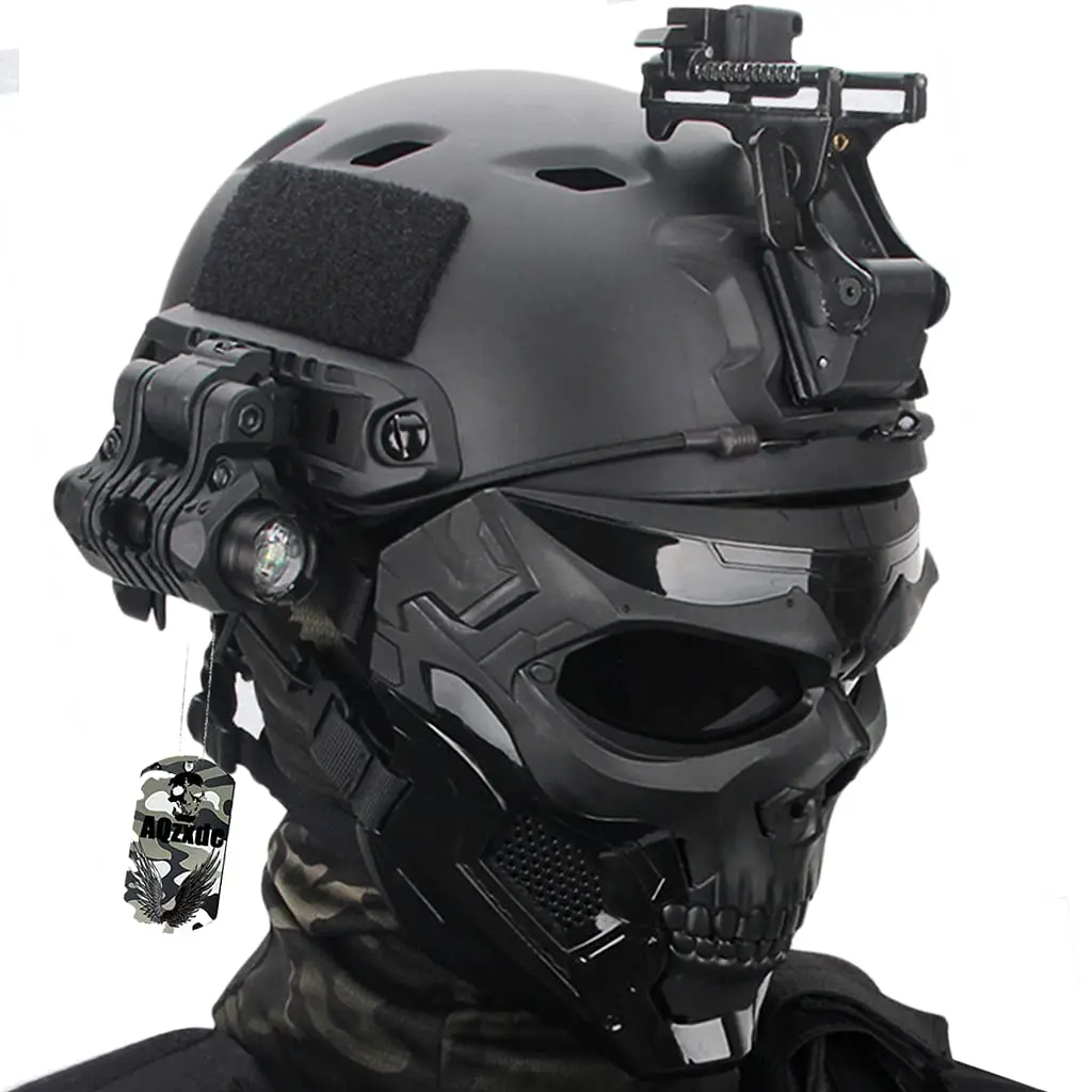 Tactical-Fast-Helmet-Sets-with-Full-Protect-Face-Skull-Mask-and ...