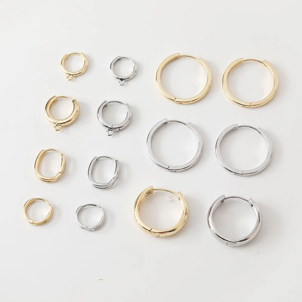 4PCS-14K-Gold-Plated-Color-Retention-Simple-Smooth-Brass-Buckle-Clasp ...