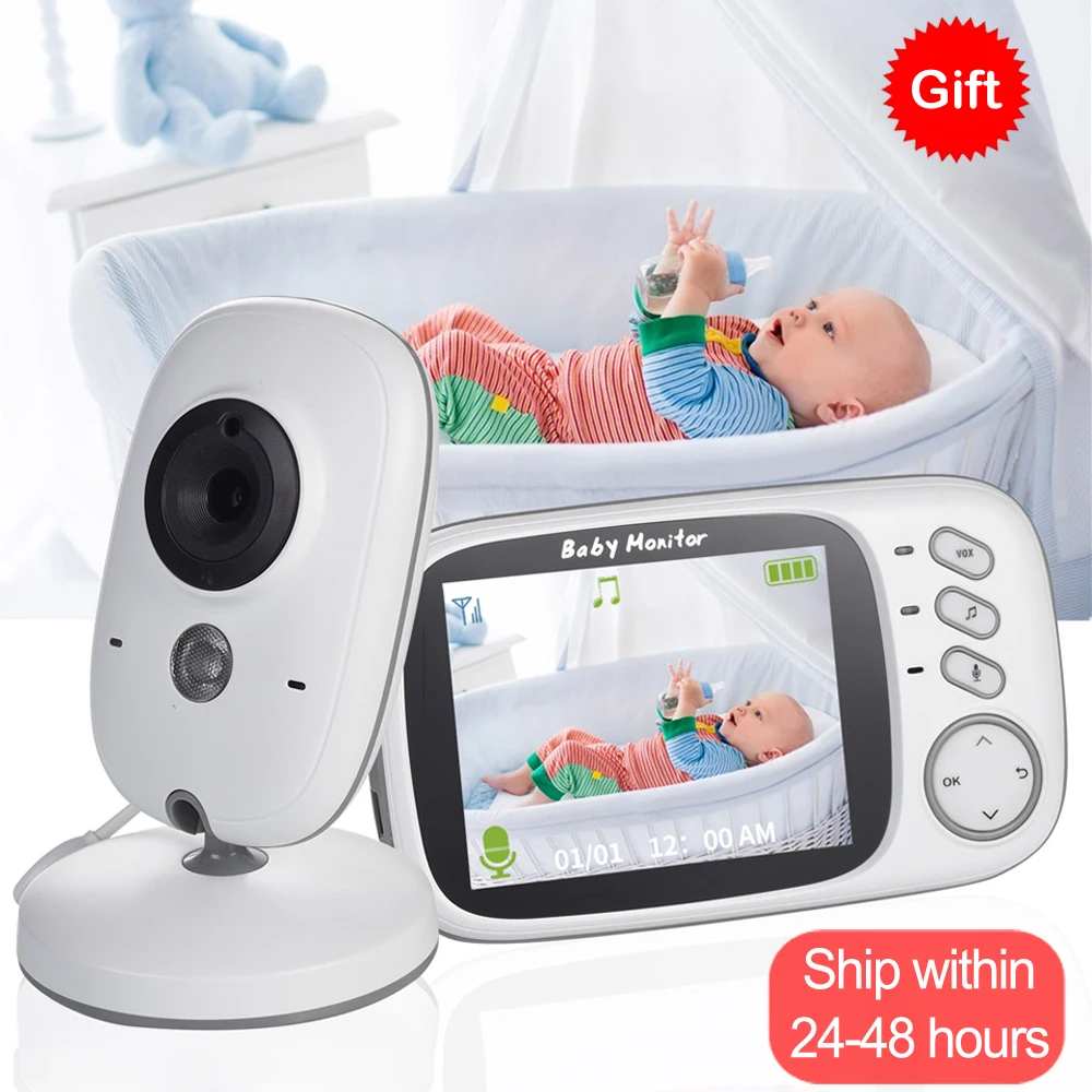 Wireless Baby Monitor 3.2 Inch Lcd Ir Night Vision 2 Way Talk 8 ...