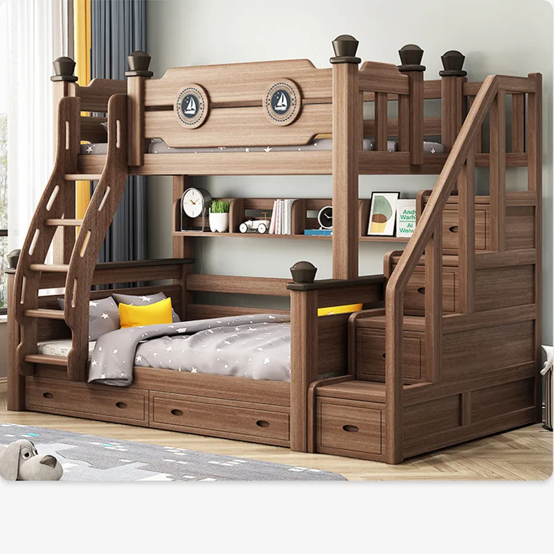 Solid-wood-upper-and-lower-bunks-double-decker-children-s-American ...