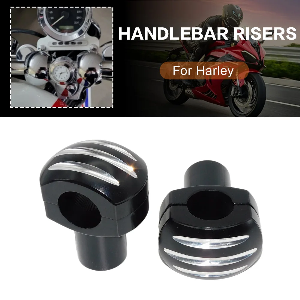 Pair-25mm-Motorcycle-Handlebar-Clamp-Riser-Kit-Adjustable-Rise-Bar ...