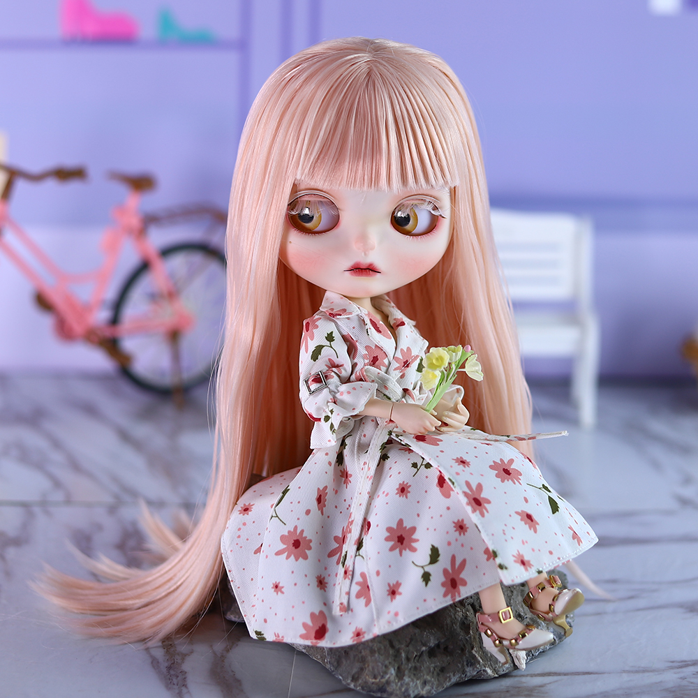 Sara – Premium Custom Neo Blythe Doll with Pink Hair, White Skin ...