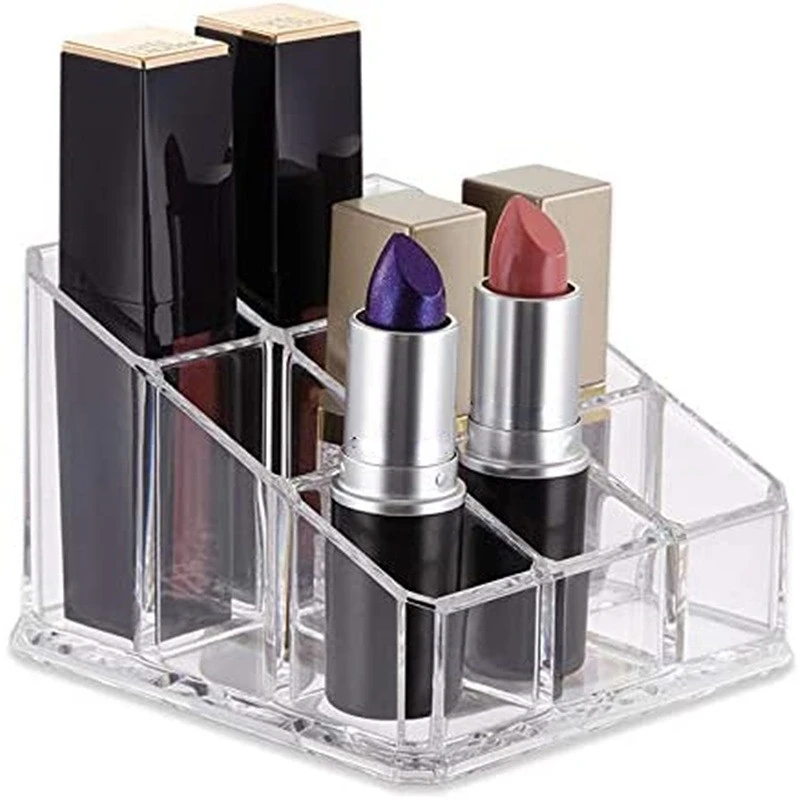 Clear Acrylic Lipstick Box Makeup Organizer Storage Box Make Up Brush ...