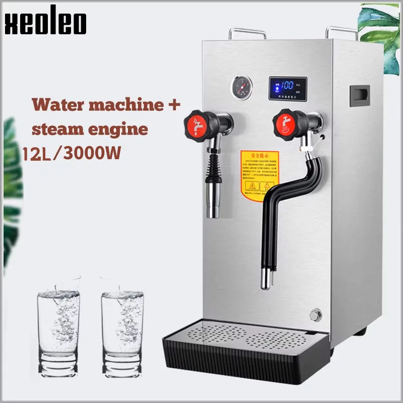 XEOLEO Commercial Milk Bubble Machine Espresso Boiling Water Machine 8L ...