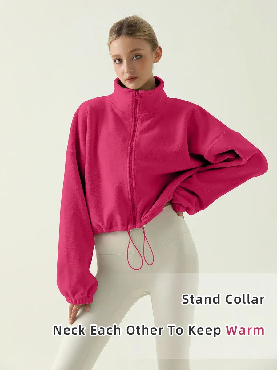 Autumn-and-winter-Long-Sleeve-Sports-Jacket-Loose-and-Comfortable-Warm ...