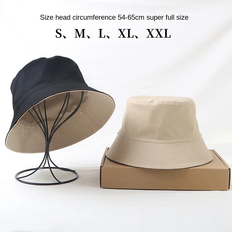 Small-Head-big-Head-Bucket-Hat-Men-WomenPlus-Size-Cotton-Summer-Travel ...