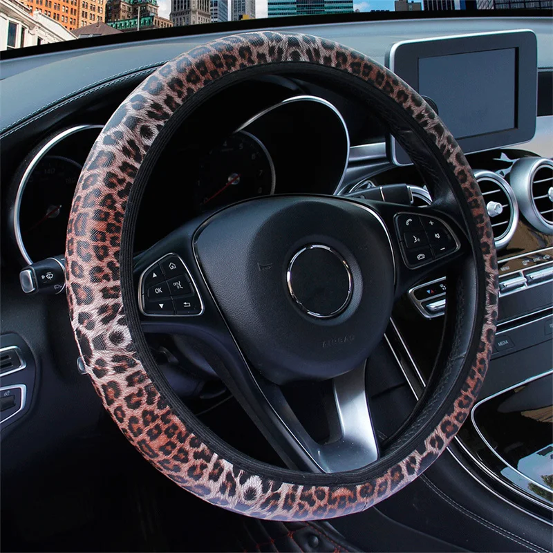 COUVRE-VOLANT,GRAY--Couverture de volant de voiture en Polyester ...