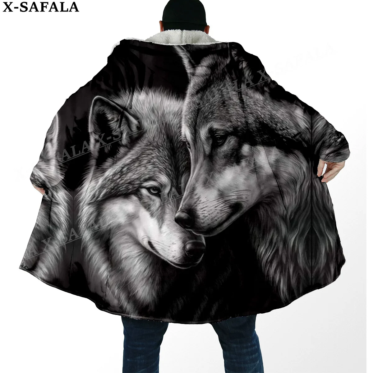 Elegant-Wolf-Moon-3D-Print-Thick-Warm-Hooded-Cloak-Men-Overcoat-Coat ...
